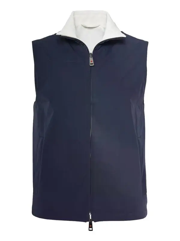 Kiton Reversible Zip-front Gilet - Blue