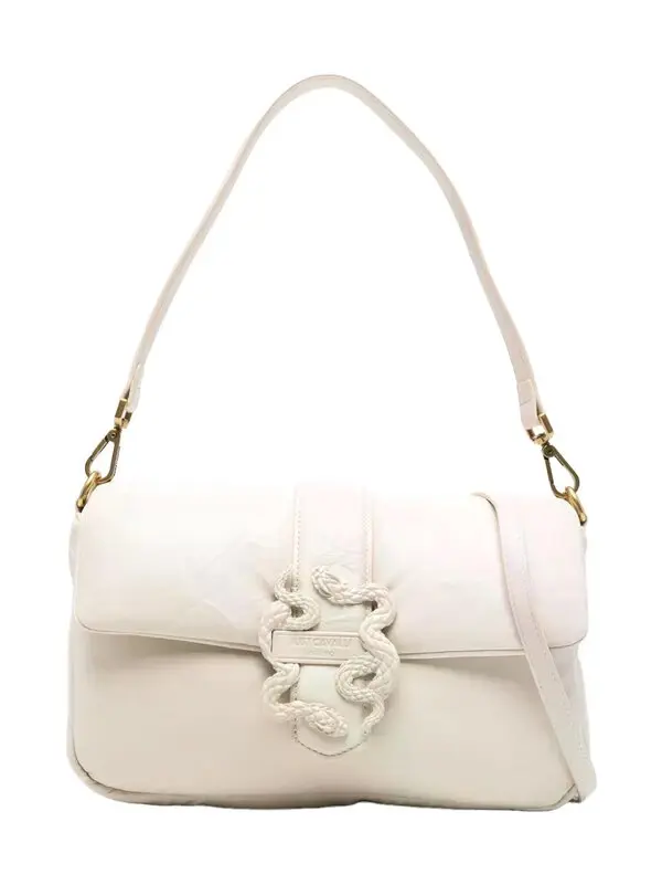 Just Cavalli Snake-buckle Shoulder Bag - Neutrals