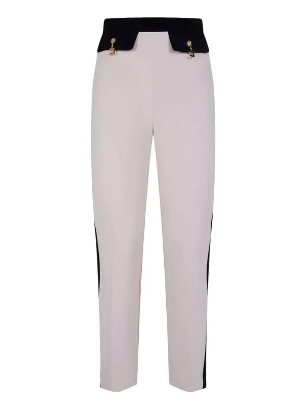 Elisabetta Franchi Side-stripe Trousers - White
