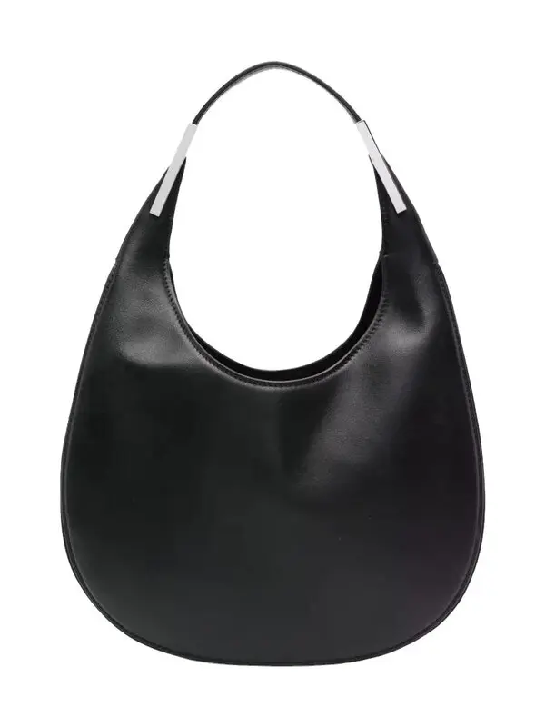 Savette Small Florence Crescent-shaped Leather Shoulder Bag - Black