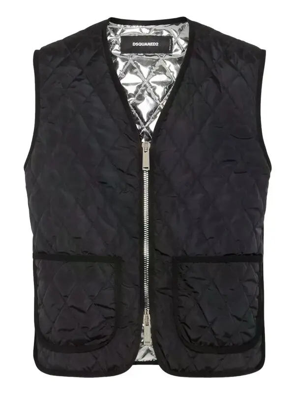 Dsquared2 Quilted Gilet - Black