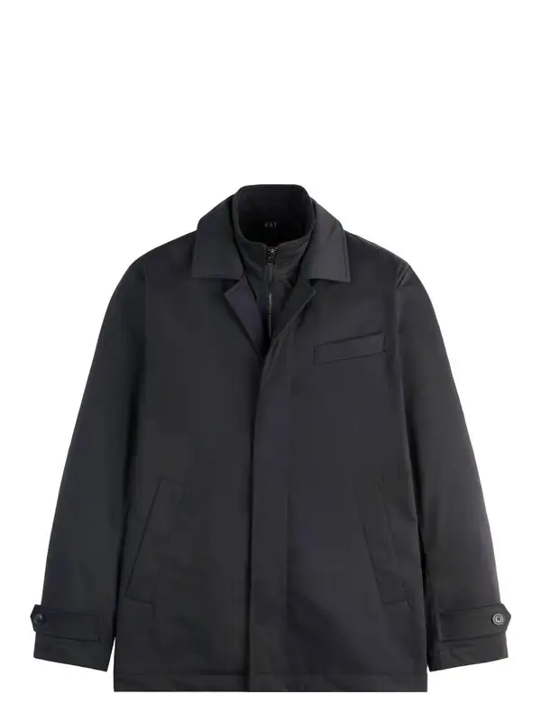 FAY Stand-up Collar Button-up Jacket - Black