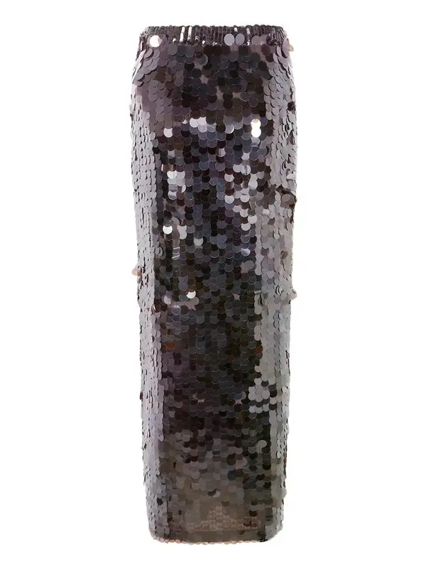 P.a.r.o.s.h Sequinned Maxi Skirt - Black