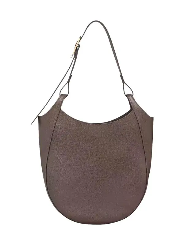 Longchamp Le Foulonné Leather Hobo Shoulder Bag - Brown