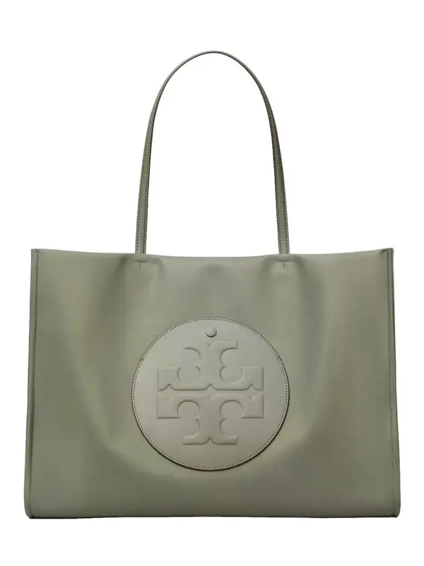 Tory Burch Ella Logo-patch Tote - Green