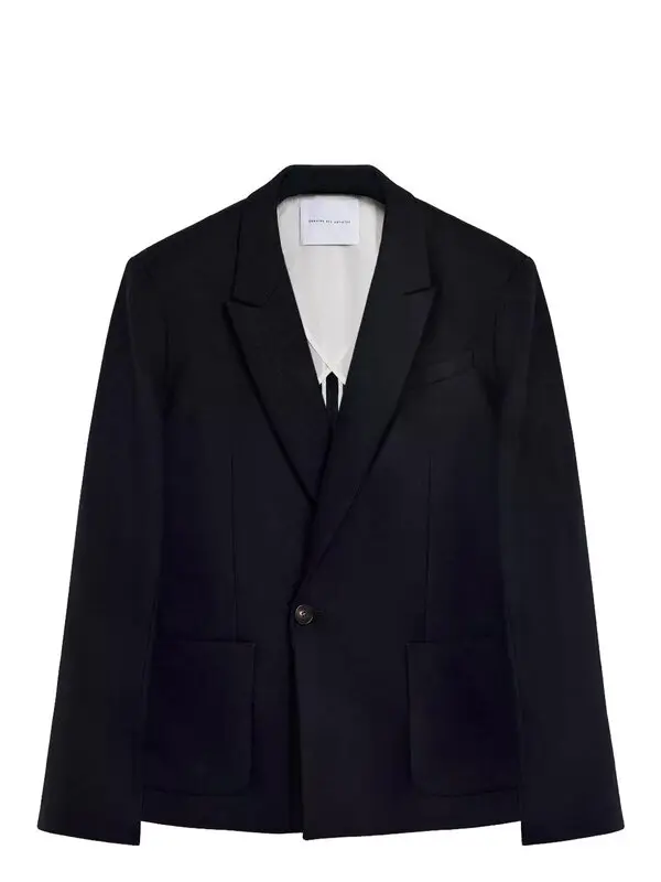 DOMAINE DES ARTISTES Double-breasted Wool Jacket - Blue