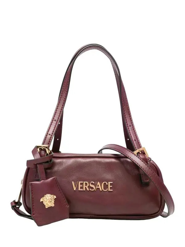 Versace Tag Bowling Shoulder Bag - Red