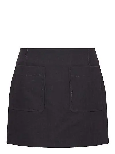 Bottega Veneta Mid-rise Mini Skirt - Anthracite