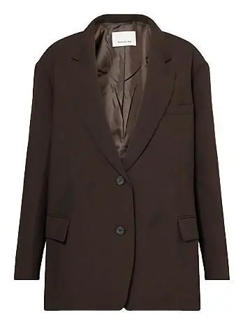 THE FRANKIE SHOP Bea Single-breasted Blazer - Dark Espresso