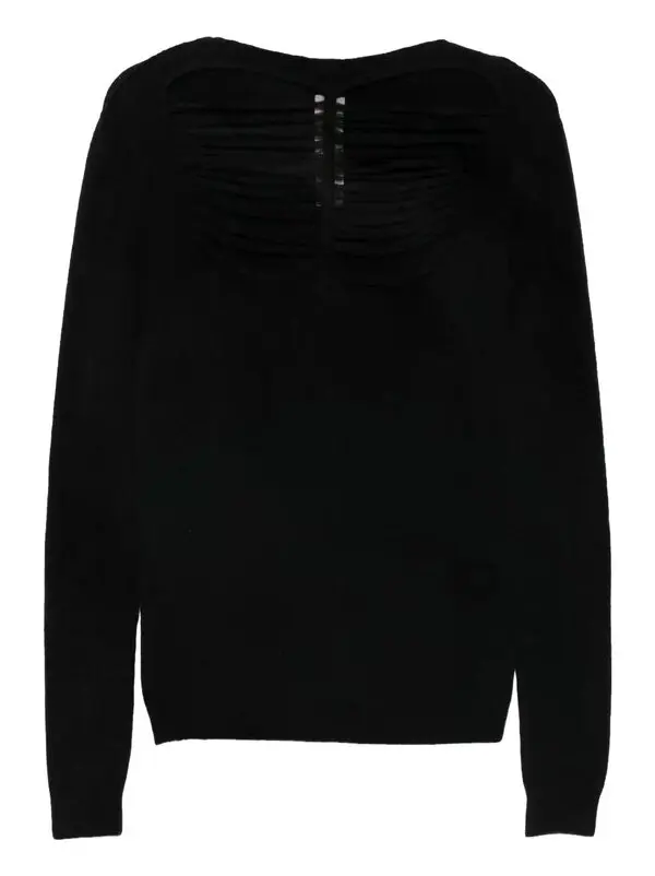 Rick Owens Distressed Sweater - Black