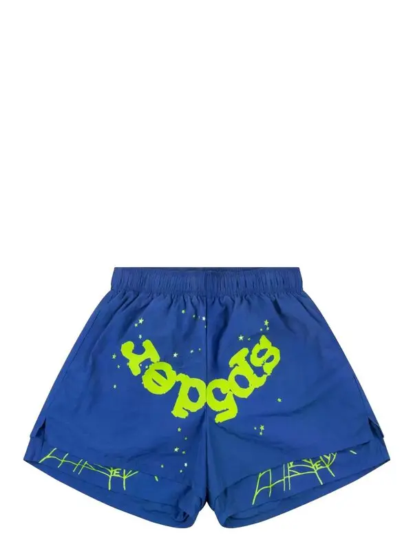 SP5DER Double-layer Shorts - Blue