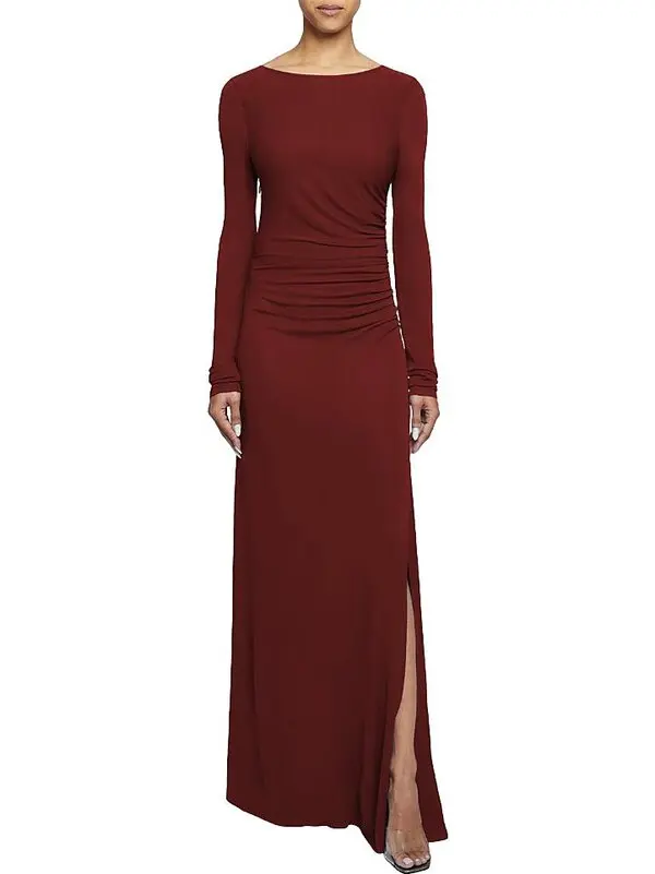 Santorelli Abby Long Sleeve Maxi Dress - Carmine Red