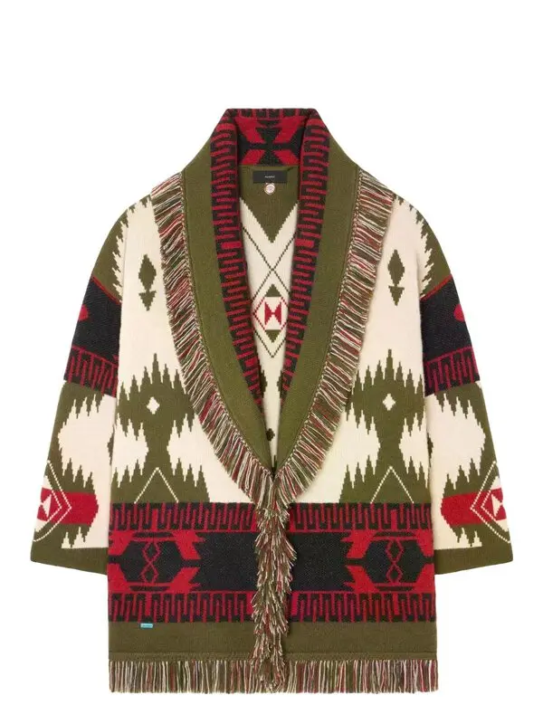 Alanui Icon Jacquard Fringe Cardigan - Multicolour
