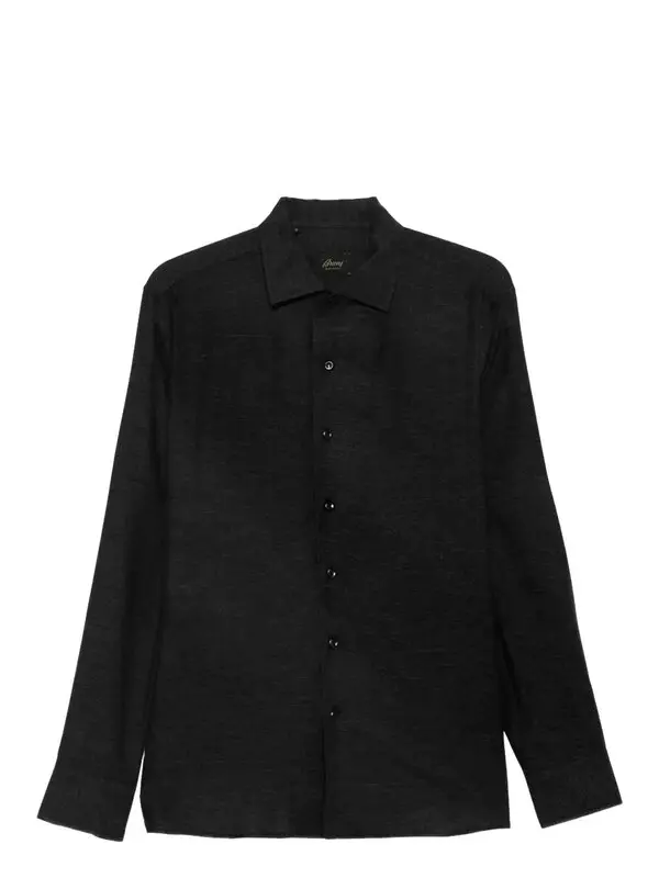 Brioni Long-sleeve Button-fastening Shirt - Grey