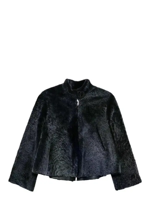 MANZONI 24 Shearling Zip-up Jacket - Blue