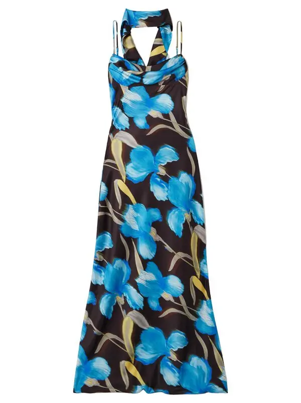 Rebecca Vallance Ingrid Draped Gown - Blue