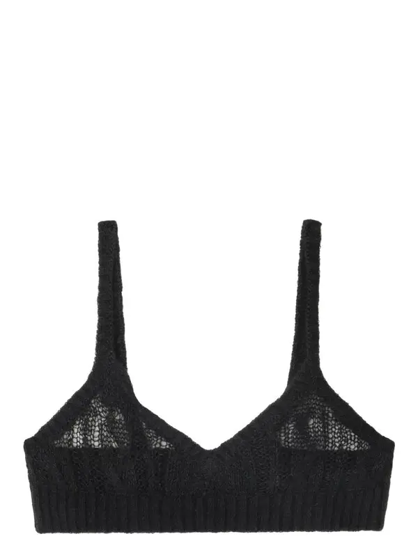Alanui Desert Drift Open-knit Wool Top - Black