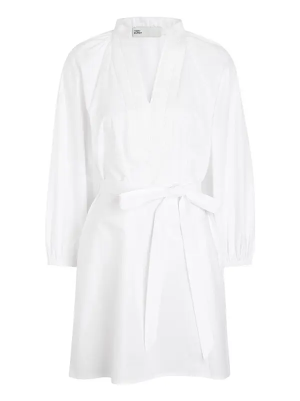 Tory Burch Belted Cotton Tunic - White