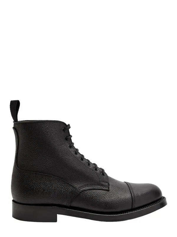 Grenson Grained Leather Boots - Black