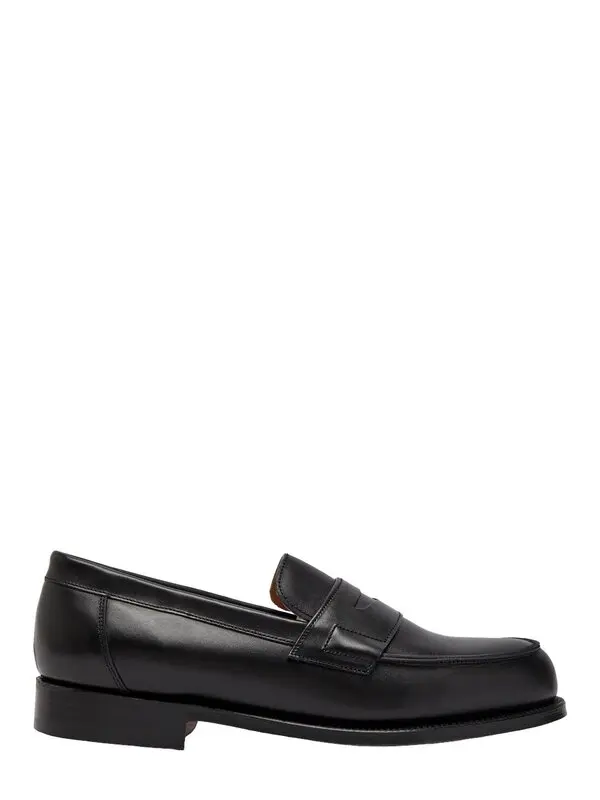 Grenson Epsom Leather Loafers - Black