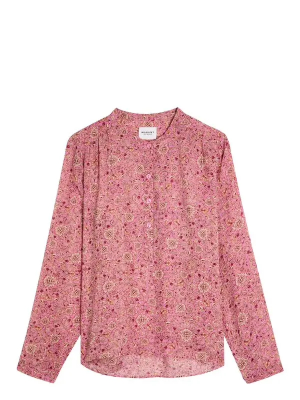 Isabel Marant Maria Printed Cotton Top - Pink