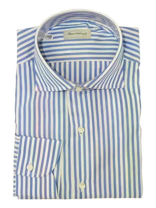 SARTORIO NAPOLI Pinstripe Cotton Shirt - Blue