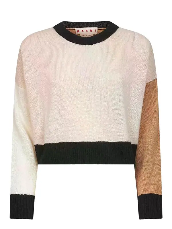 Marni Colour-block Cashmere Sweater - Pink