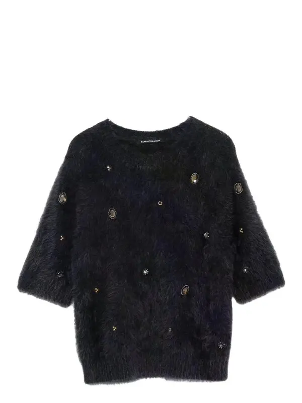 LUISA CERANO Embellished Sweater - Blue