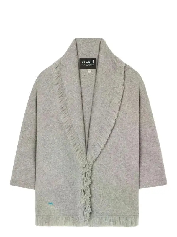 Alanui Fringed Cashmere-blend Cardigan - Grey