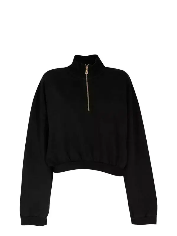 HAIKURE High-neck Zip-up Sweatshirt - Black