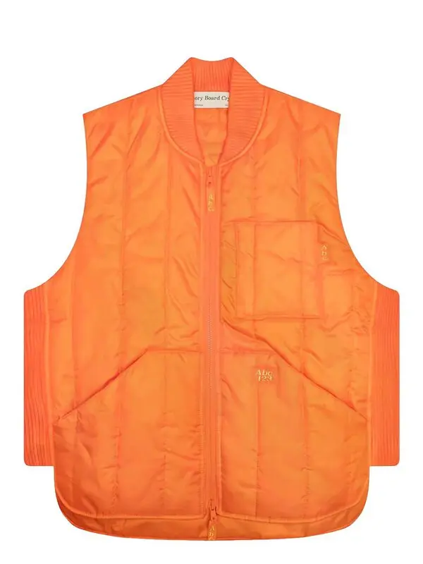 ADVISORY BOARD CRYSTALS Quilted Puffer Vest - Orange