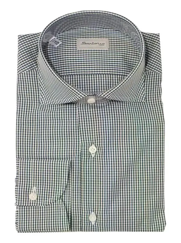 SARTORIO NAPOLI Gingham Cotton Shirt - Green