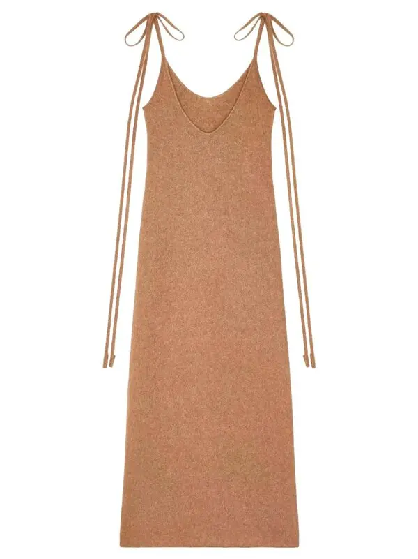 Alanui Tie-detail Maxi Dress - Brown