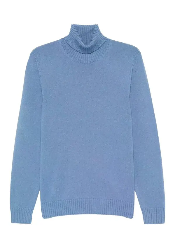 DRUMOHR Merino Wool Turtleneck Sweater - Blue