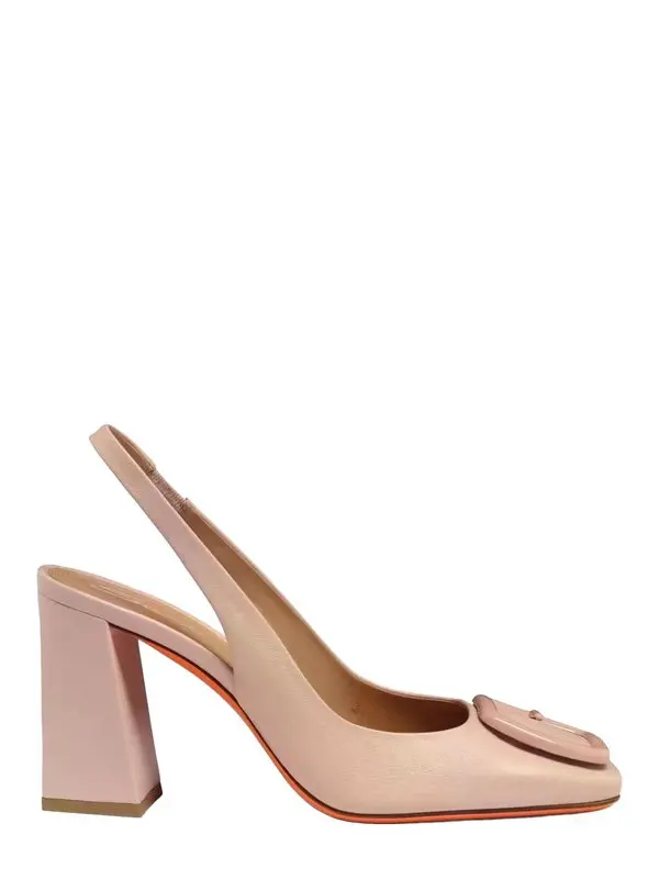 Santoni 85mm Buckle-detail Slingback Pumps - Pink