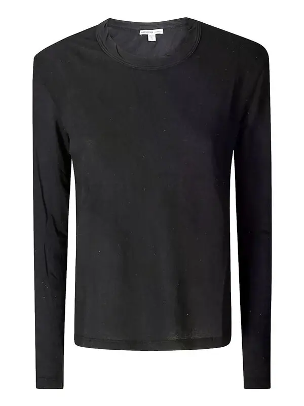 JAMES PERSE Long-sleeve Crew-neck T-shirt - Black