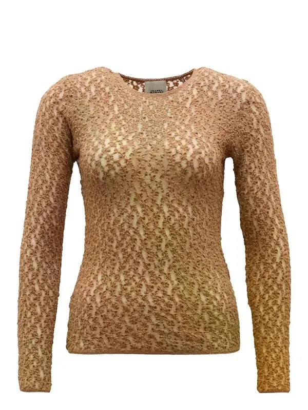 Isabel Marant Textured Long-sleeve T-shirt - Brown