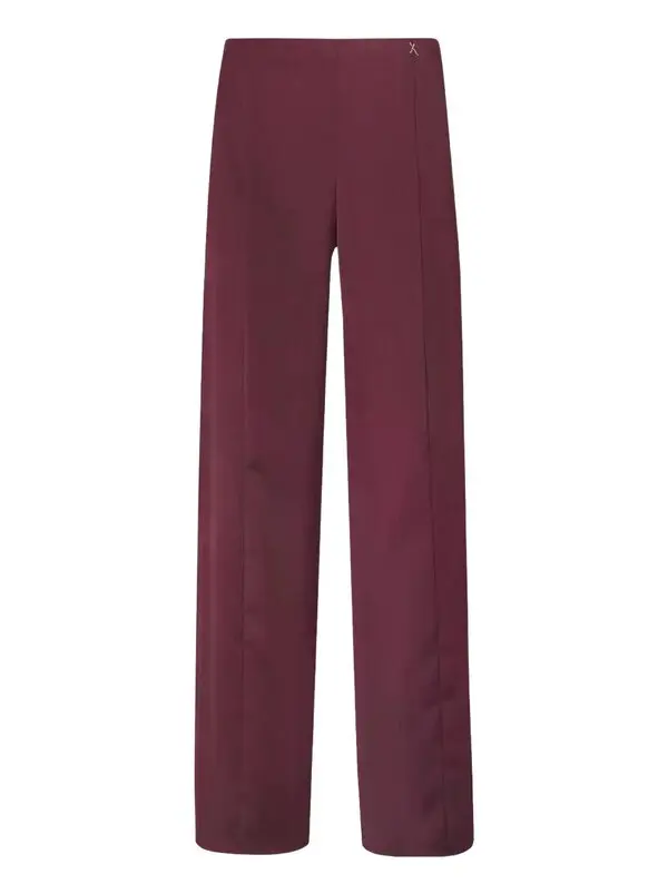 GENNY Satin Straight Trousers - Red