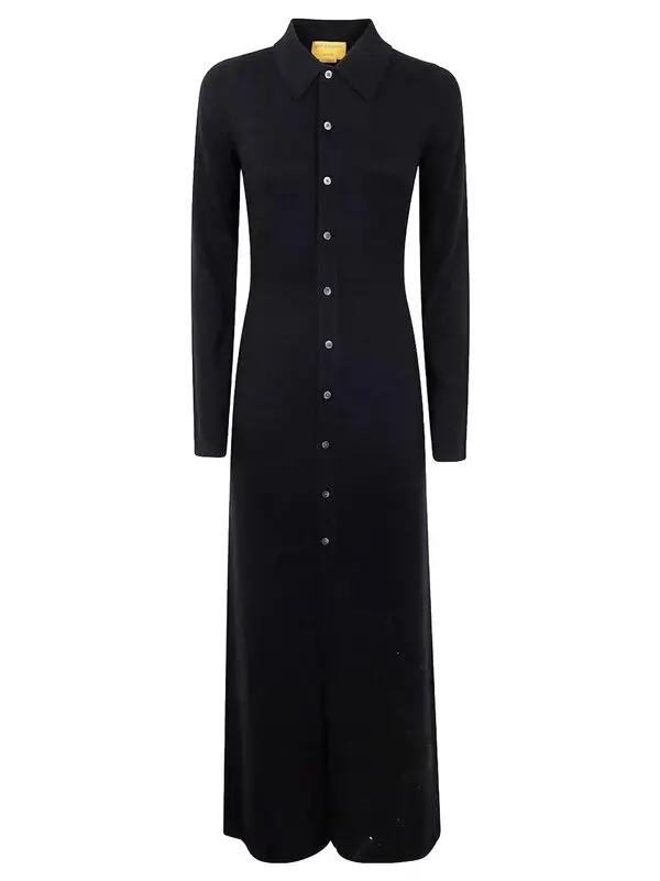 Guest In Residence Button-down Cashmere Dress - Black