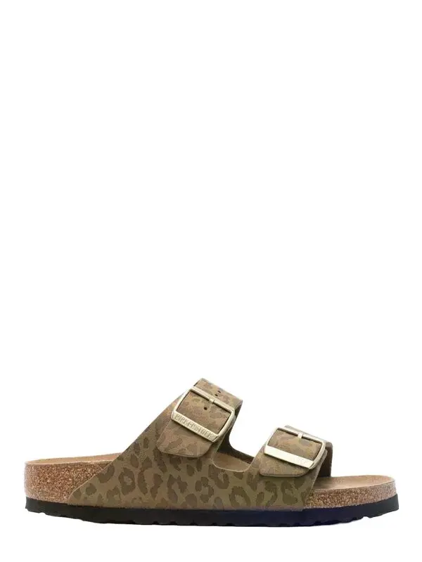 BIRKENSTOCK Arizona Leopard-print Sandals - Brown