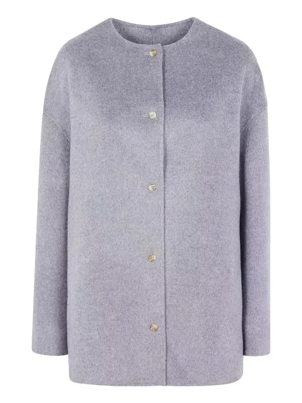 Loulou De Saison Button-front Wool Coat - Grey
