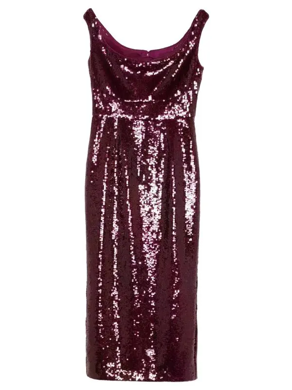 Roland Mouret Sequin-embellished Midi Dress - Purple
