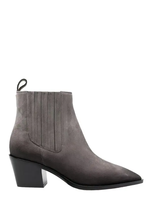 Santoni 60mm Suede Chelsea Boots - Grey
