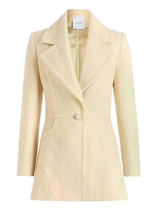 Patou Tweed Single-breasted Jacket - Neutrals