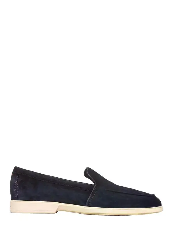 Santoni Suede Leather Loafers - Blue