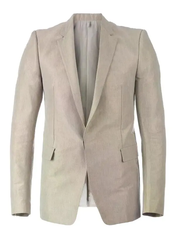DEEPTI Classic Blazer With Concealed Button Fastening - Grey
