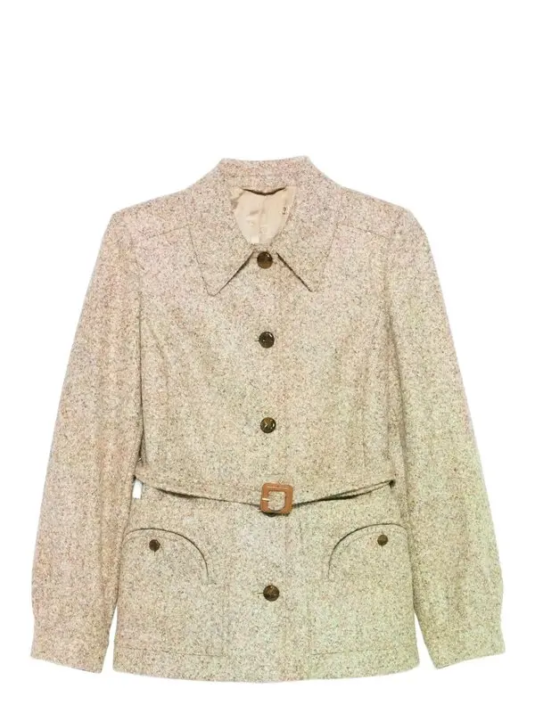 BLAZÉ MILANO Speckled Wool Jacket - Neutrals