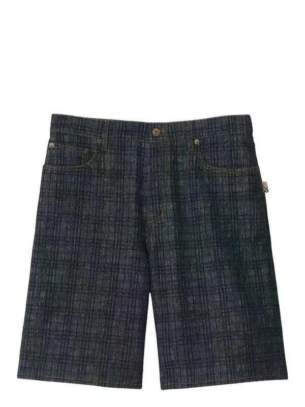 Burberry Denim Shorts - Indigo Ip Check