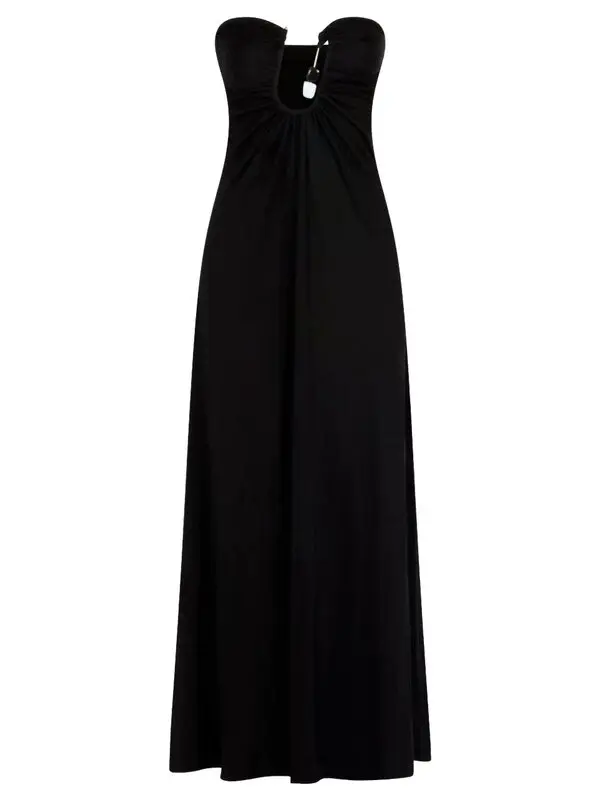 Christopher Esber Stone-embellished Strapless Dress - Black