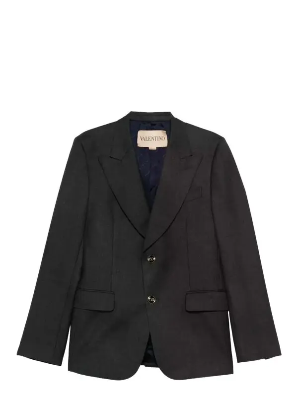 Valentino Garavani Peak-lapel Single-breasted Blazer - Grey